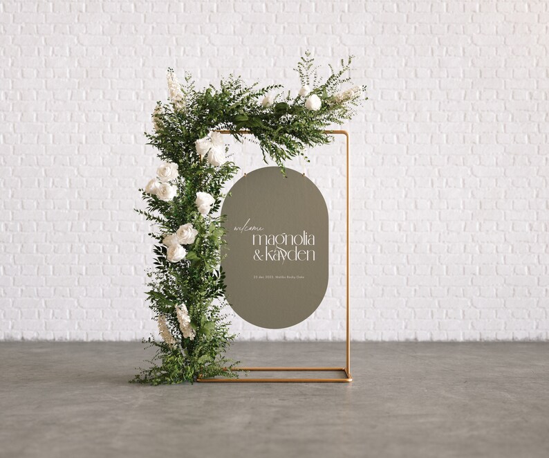 Arch Welcome Sign Modern Wedding Signs Double Arch Wedding - Etsy