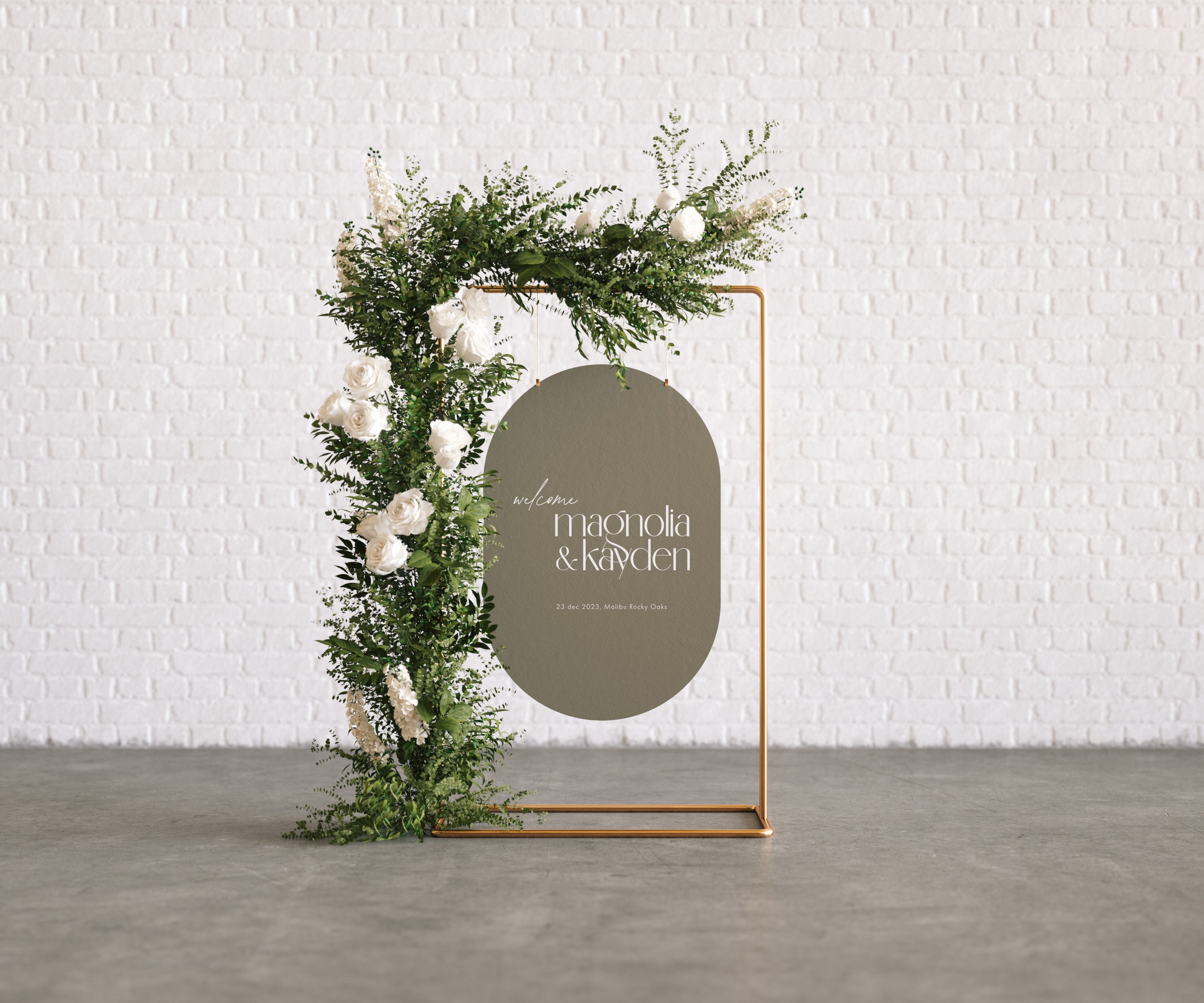 Arch Welcome Sign Modern Wedding Signs Double Arch Wedding - Etsy