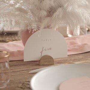 Arch Shape Wedding Table Numbers, Modern Minimalist Table Number ...