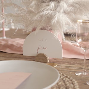 Arch Shape Wedding Table Numbers, Modern Minimalist Table Number ...