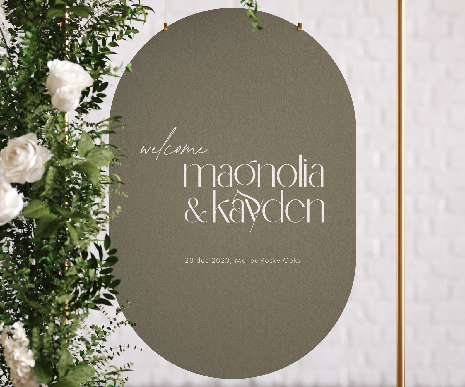 Arch Welcome Sign Modern Wedding Signs Double Arch Wedding - Etsy