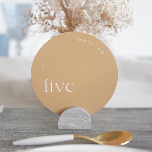 Circle Wedding Table Numbers Modern Minimalist Table Numbers - Etsy
