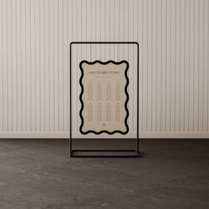 Wavy Seating Sign | Wave Wedding Sign | Modern Wedding Sign | Wedding ...