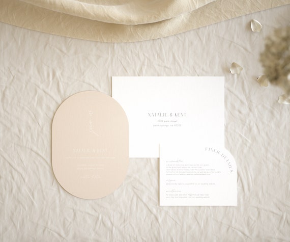 Arch Wedding Invitation Set Modern Wedding Invitation | Etsy