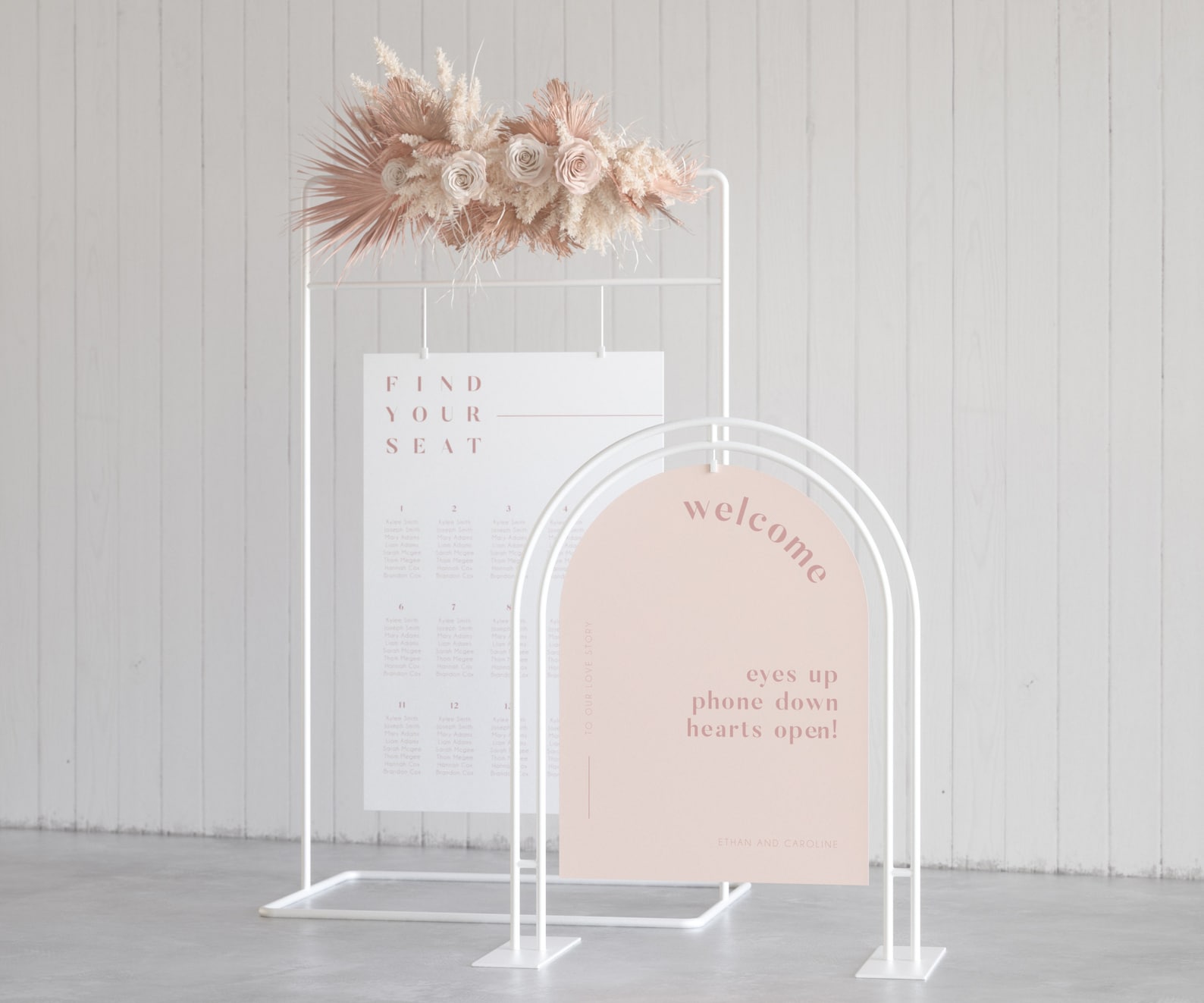 Wedding Seating Sign Arch Unplugged Wedding Sign Minimalist | Etsy