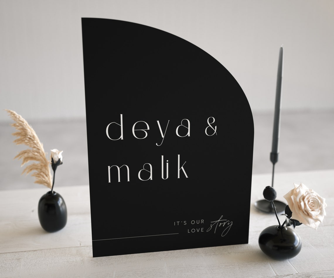 Wedding Name Sign Arch Wedding Welcome Sign Modern Wedding - Etsy
