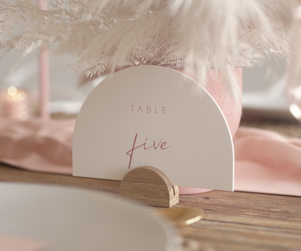 Arch Shape Wedding Table Numbers Modern Minimalist Table - Etsy
