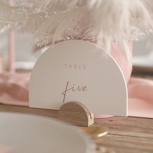 Arch Shape Wedding Table Numbers, Modern Minimalist Table Number ...