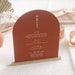 Terracotta Bar Menu Sign, Arch Wedding Drink Sign, Modern Burnt Orange ...