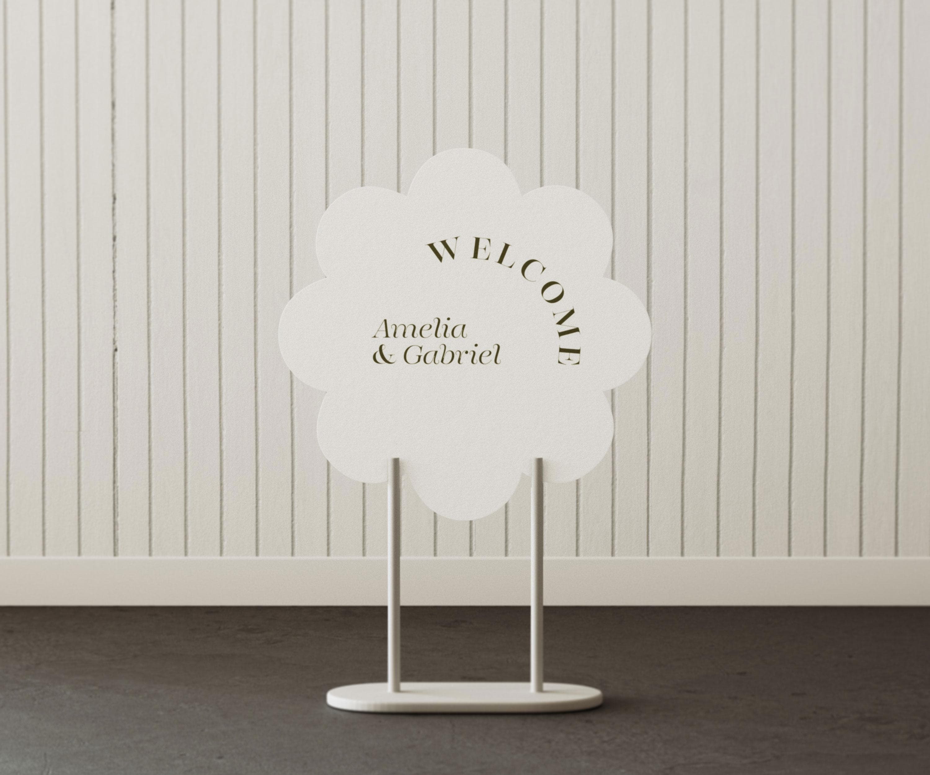 Wavy Welcome Sign | Wave Wedding Sign | Modern Wedding Sign | Ripple ...