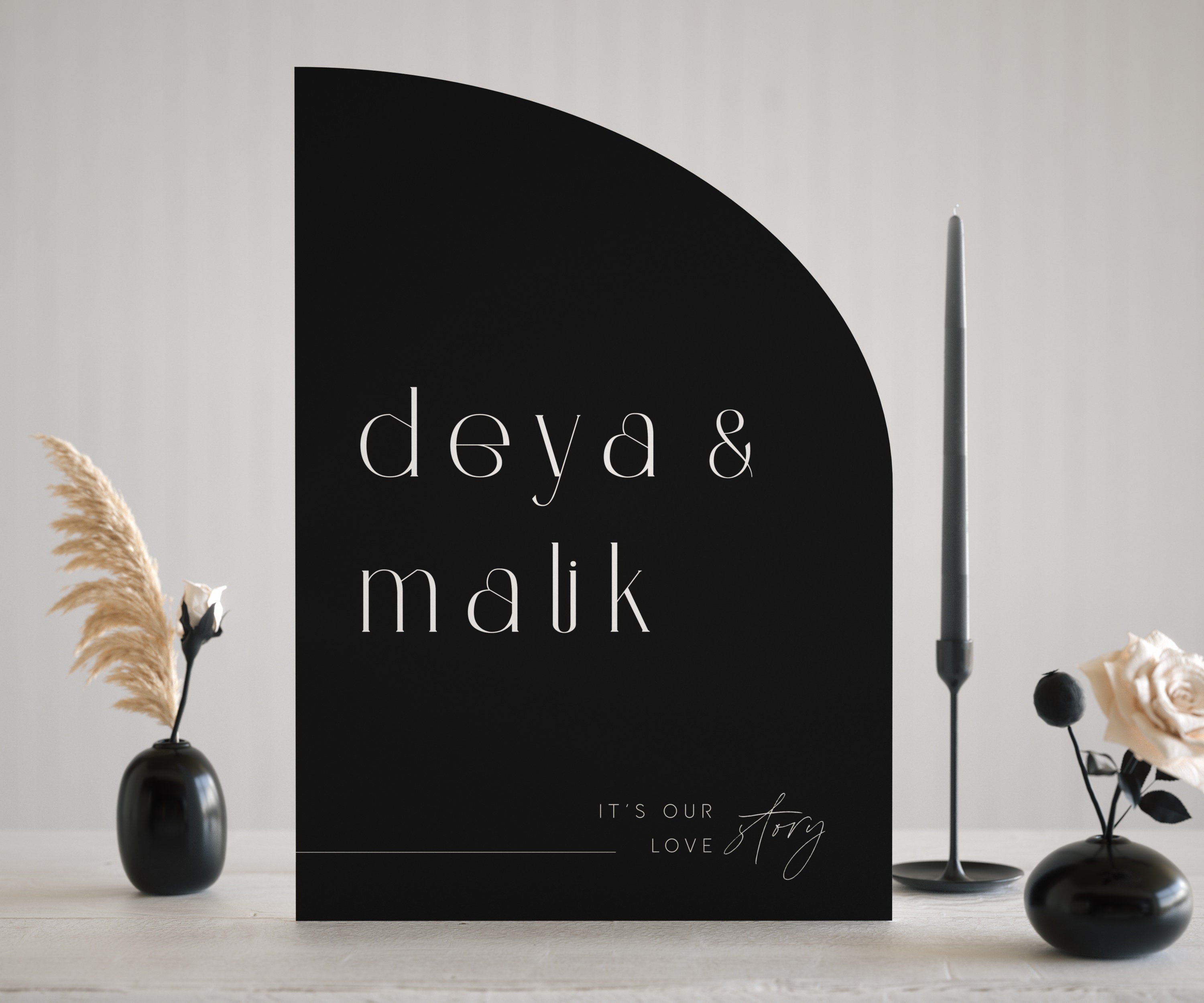 Wedding Name Sign Arch Wedding Welcome Sign Modern Wedding - Etsy