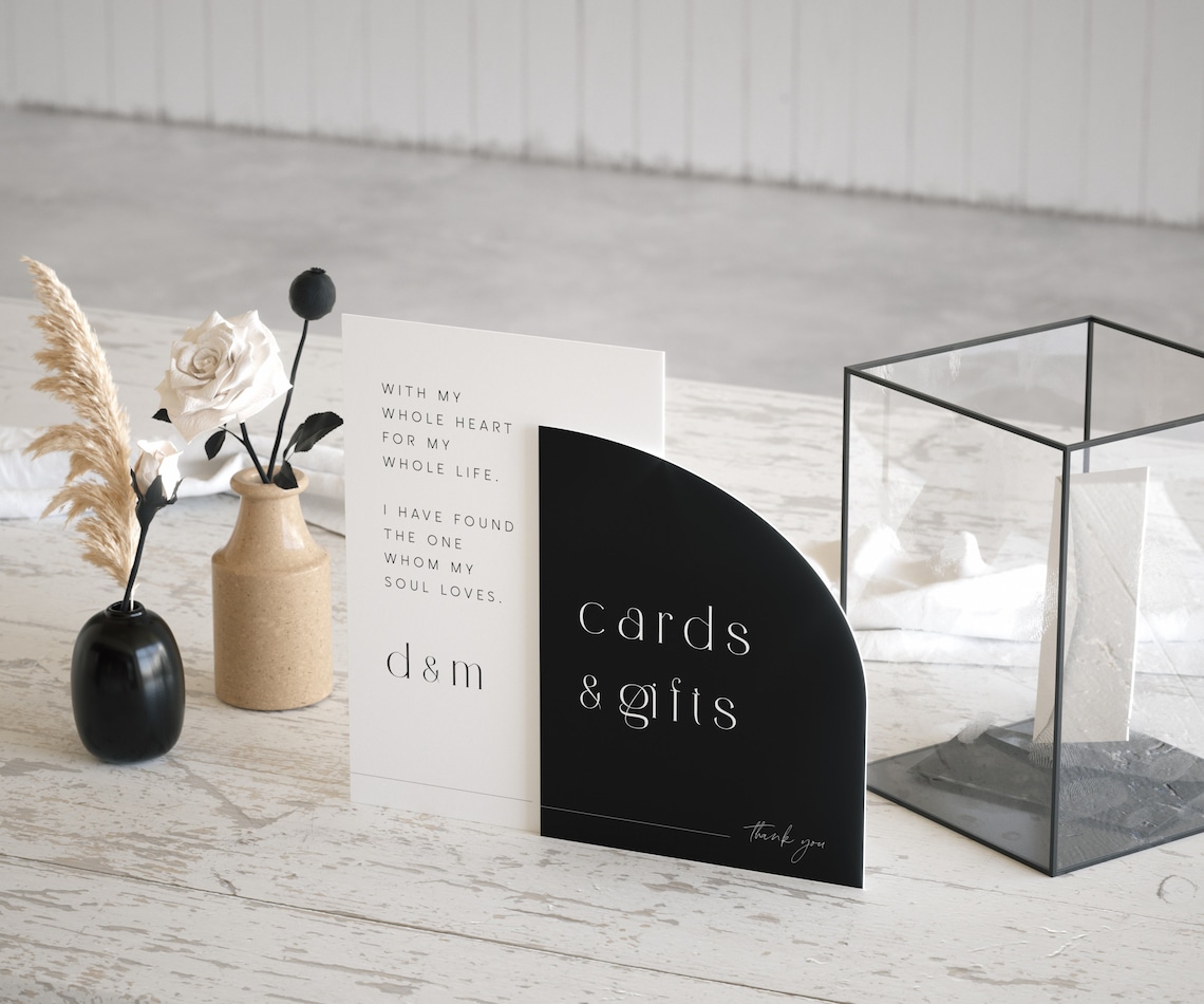 Arch Cards and Gifts Table Sign Modern Cards and Gifts | Etsy