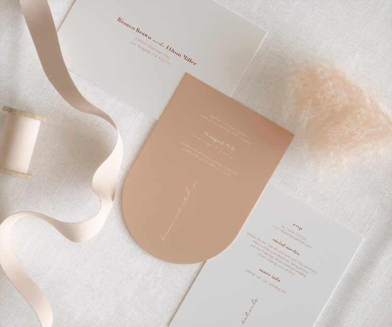 Modern Wedding Invitation Set Arch Wedding Invitation - Etsy