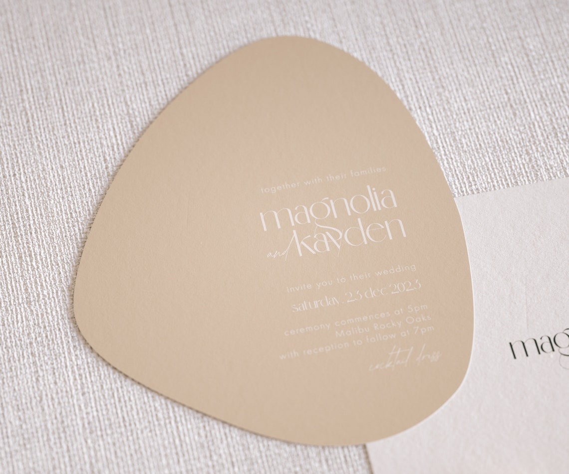 Arch Wedding Invitation Set, Modern Wedding Invitation, Double Arch ...