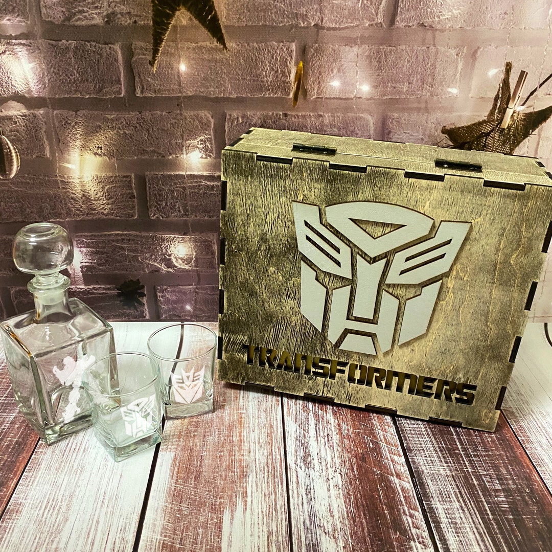 Transformers Whiskey Glasses Set,custom Transformers Decanter Whiskey ...