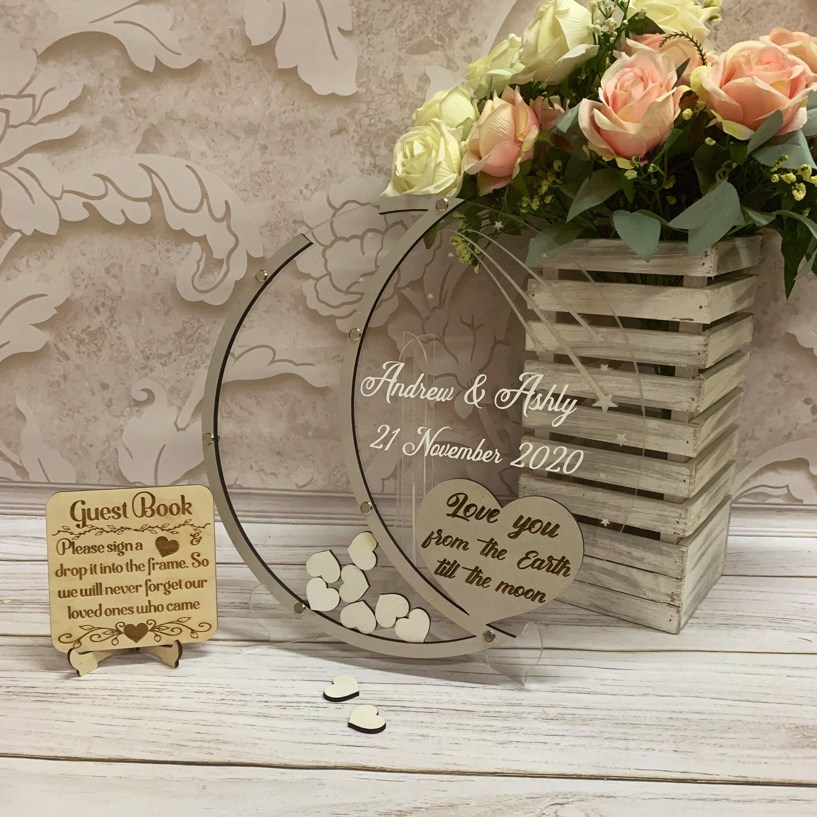 Acrylic wedding guest book alternativeClear acrylic wedding | Etsy