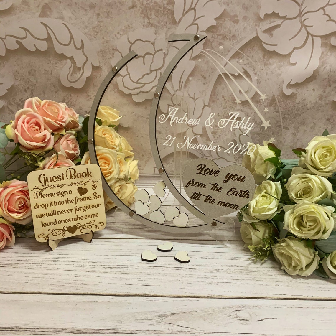 Acrylic wedding guest book alternativeClear acrylic wedding | Etsy