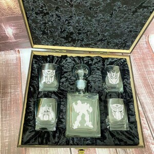 Transformers Whiskey Glasses Set,custom Transformers Decanter Whiskey ...