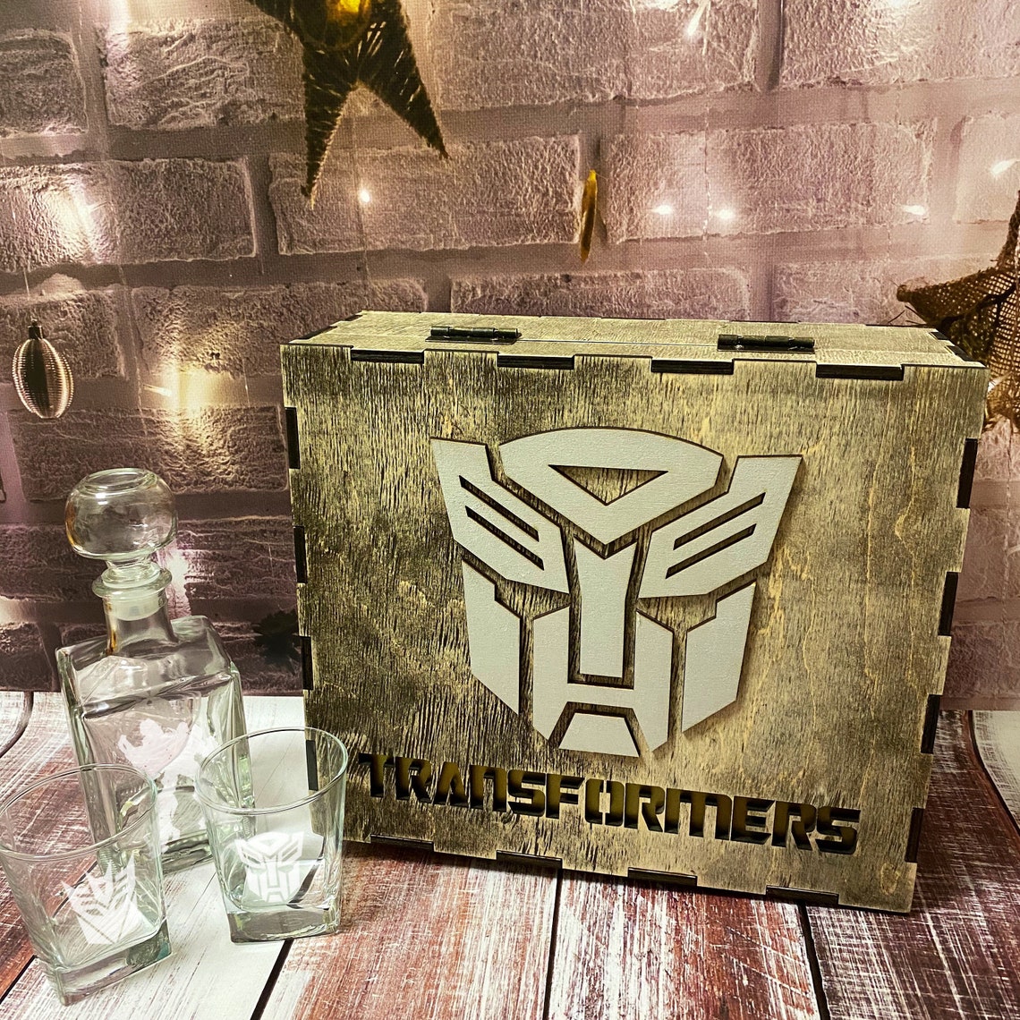 Transformers Whiskey Glasses Setcustom Transformers Decanter | Etsy