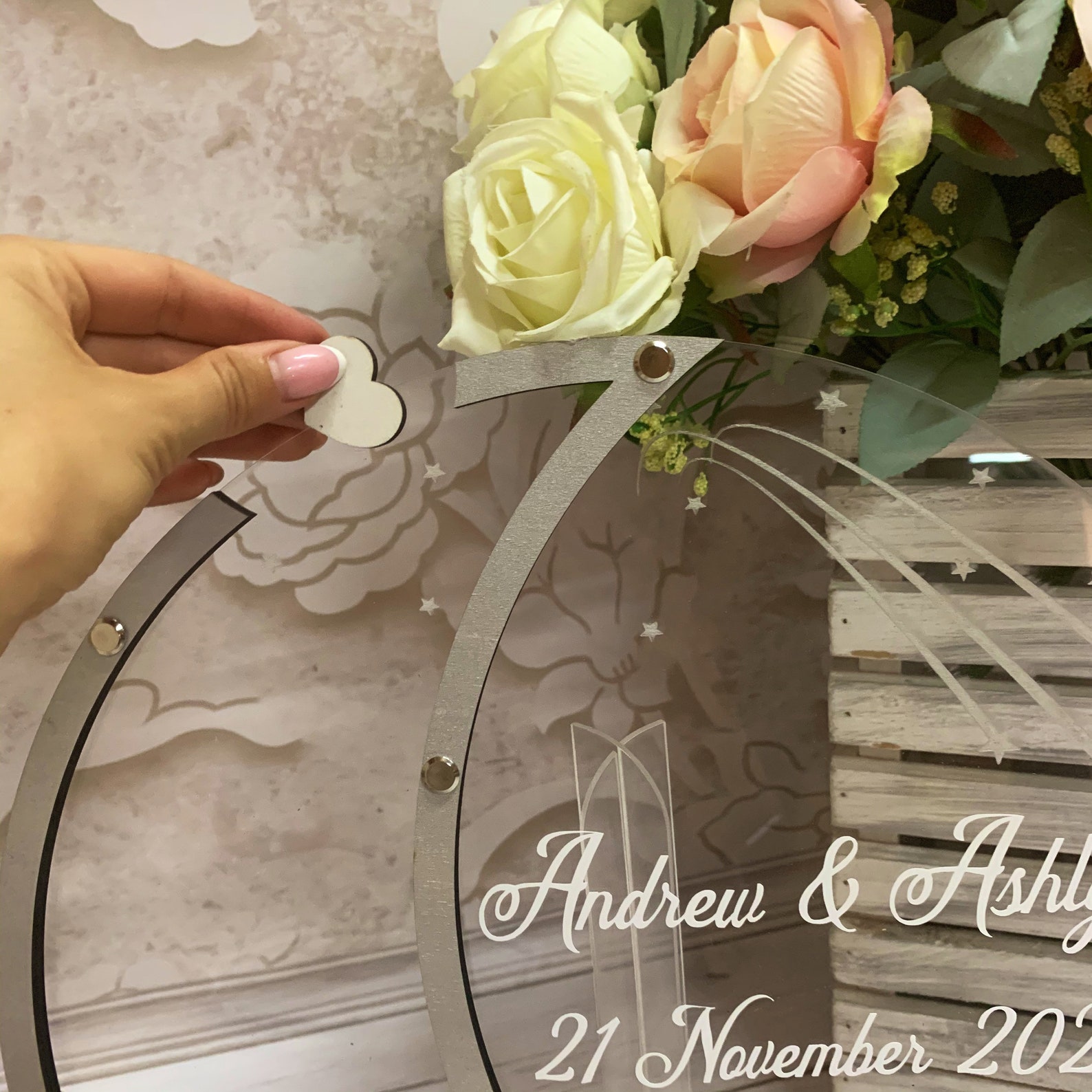 Acrylic wedding guest book alternativeClear acrylic wedding | Etsy