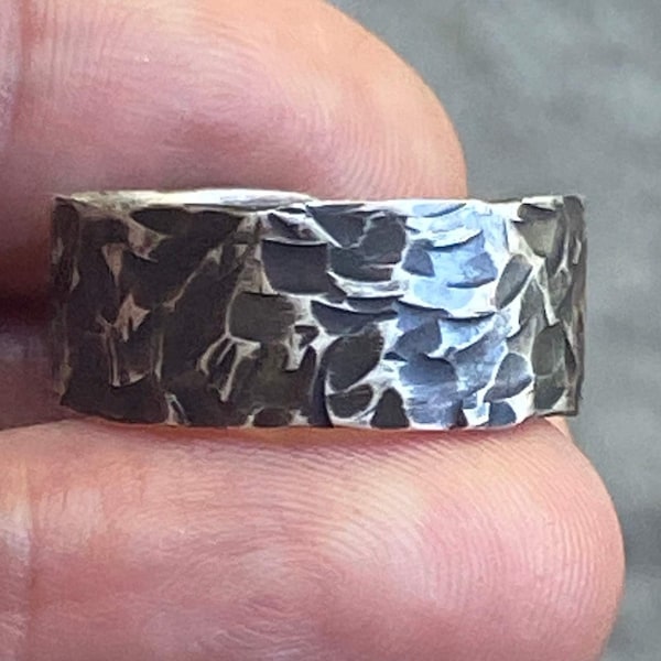 Oxidized Silver Ring - Etsy