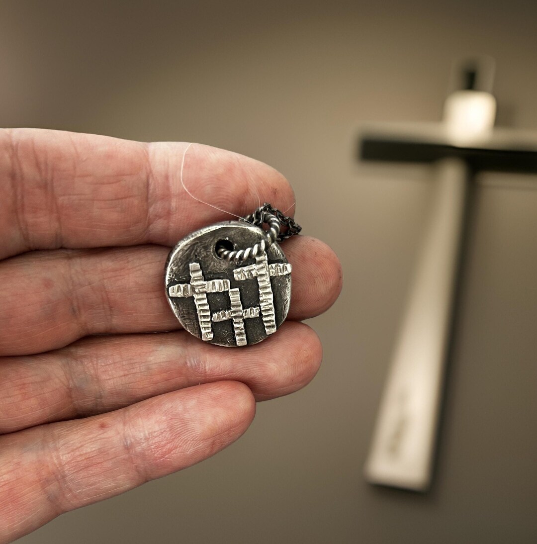 Triple Cross Pendant in Sterling Silver Mens Cross - Etsy