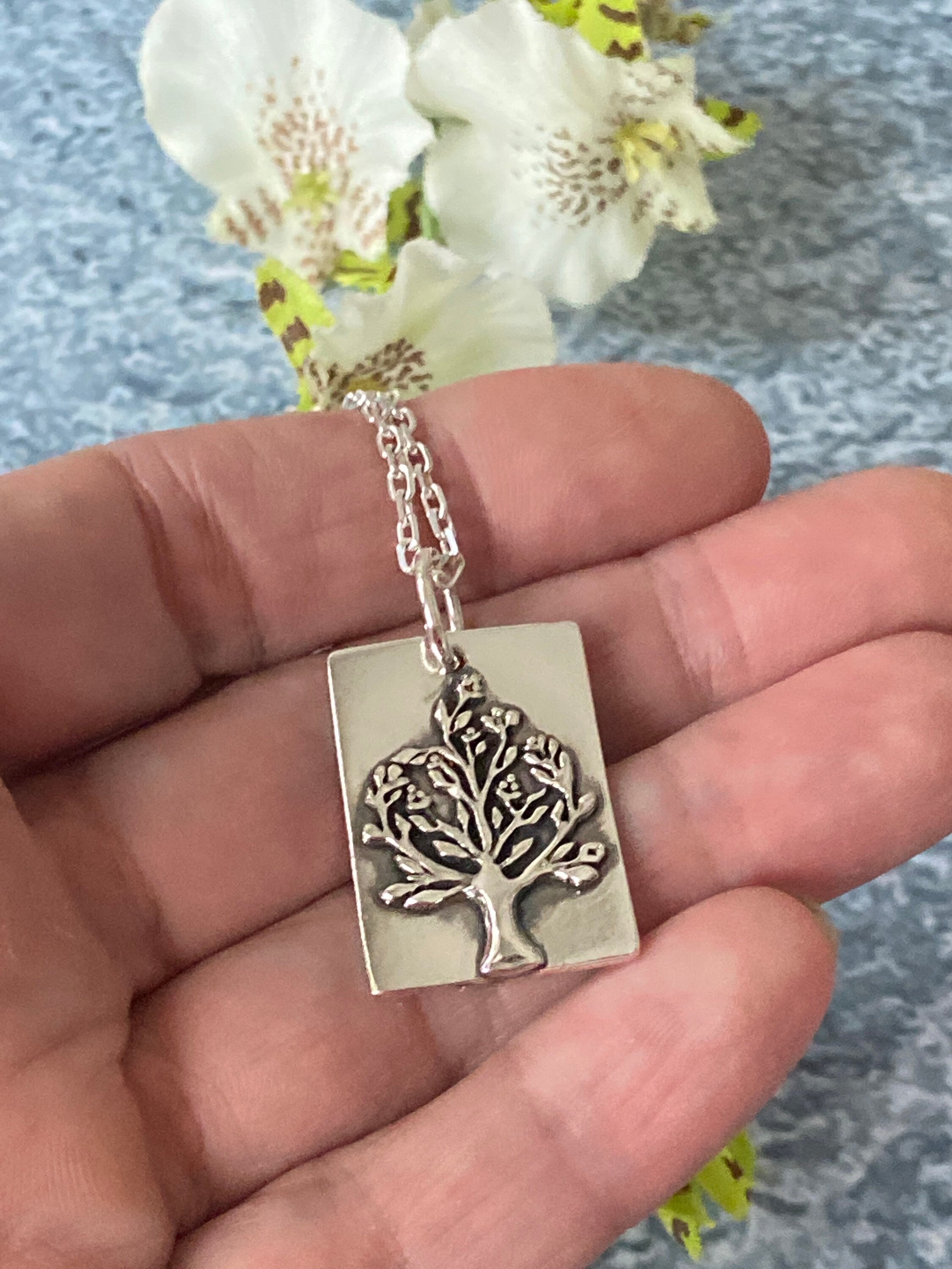 Handcrafted Sterling Silver Tree of Life Pendant - Etsy