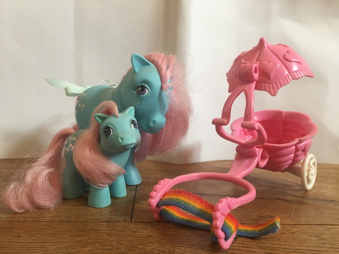 My Little Pony MLP G1 Baby Stroller With Mama and Baby Bow Tie - Etsy