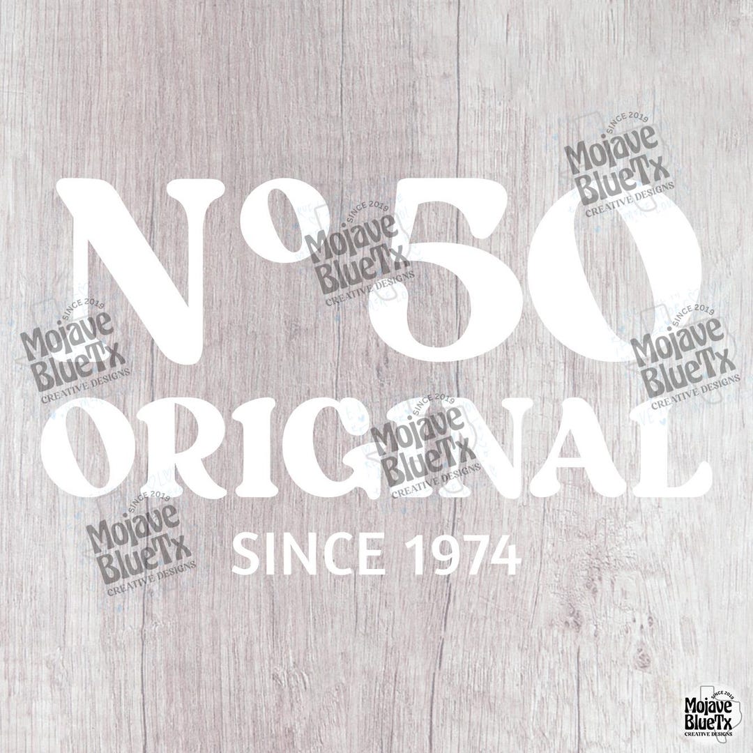 No. 50 Original | Digital PNG | Sublimation Design | Instant Download ...