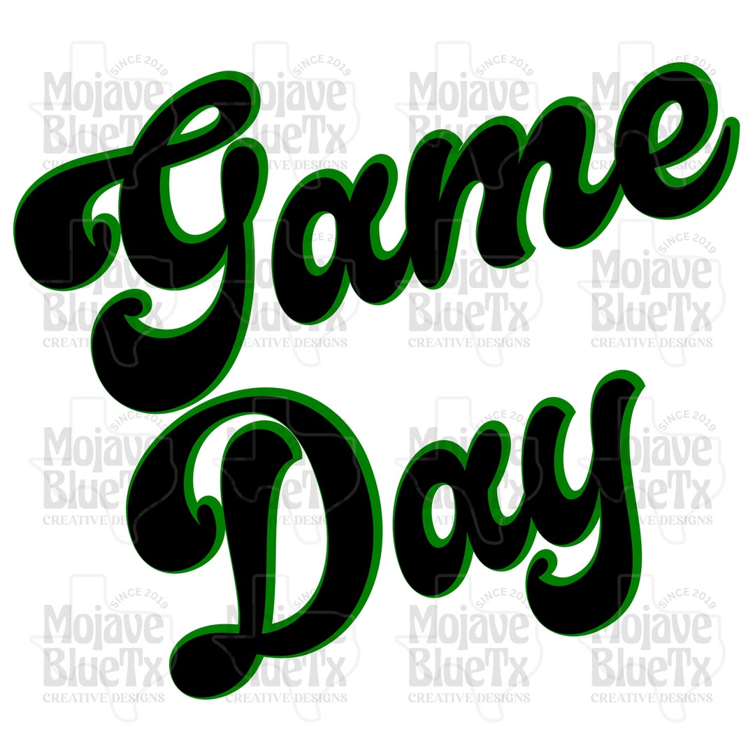 Game Day ( 2 Files: Pink and Green)| Digital PNG | Sublimation Design ...