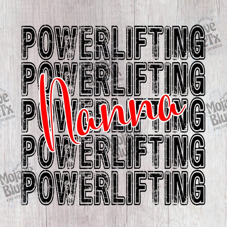 Powerlifting Nana - Digital Download, Weightlifting Grandma, PNG 300 ...