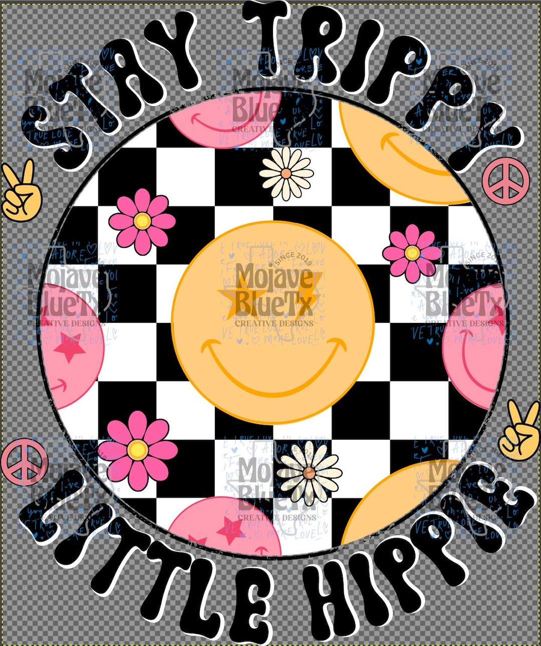 Stay Trippy Little Hippie -v2 | Digital PNG | Sublimation Design ...