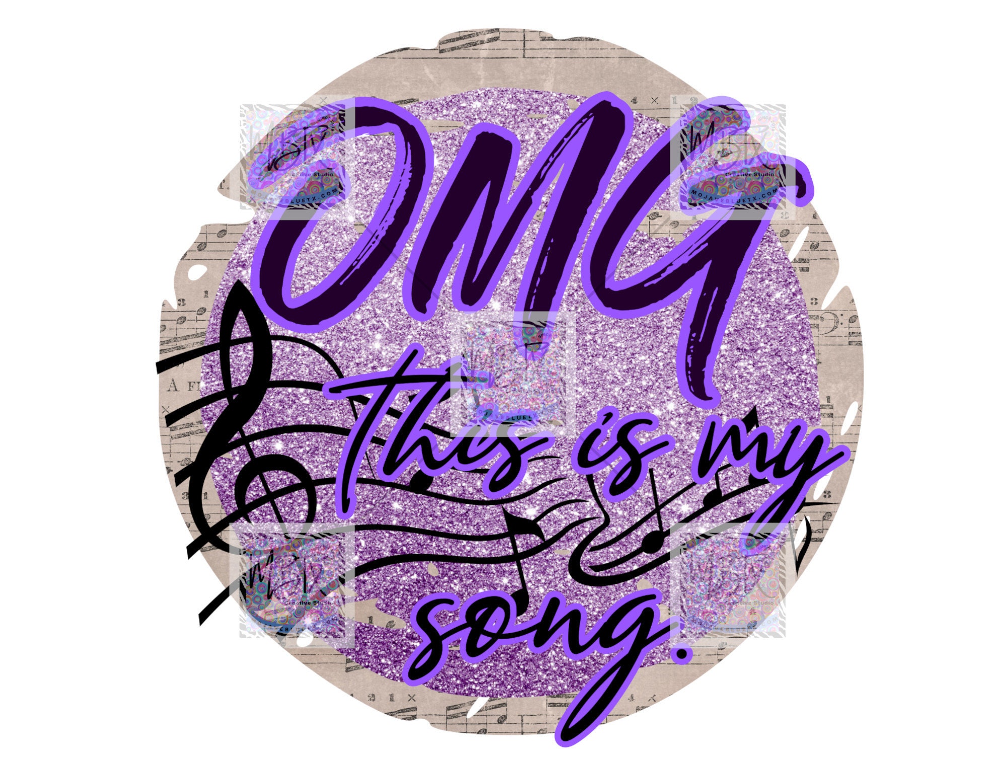 OMG This is My Song (2 Files) | Digital PNG | Sublimation Design ...