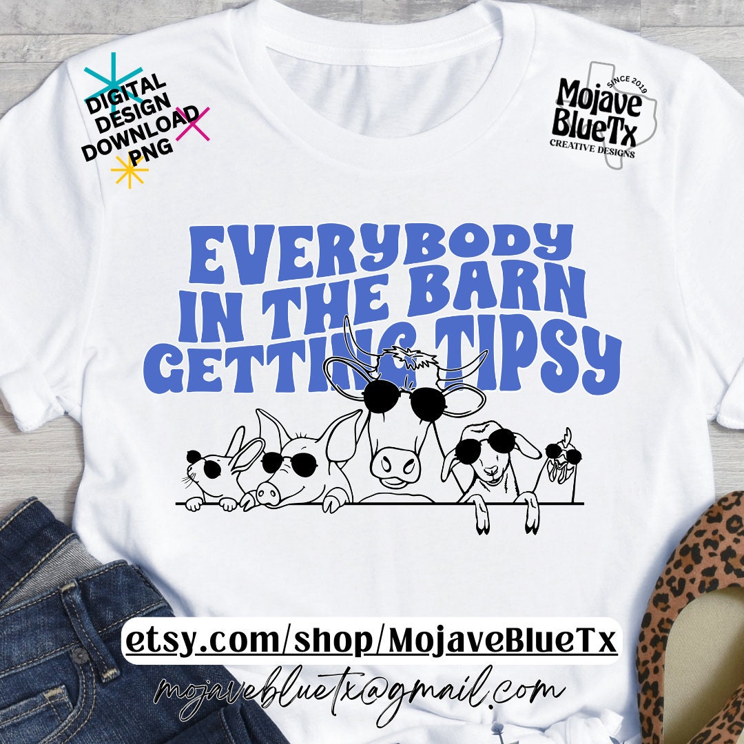 Everybody at the Barn Getting Tipsy - Wavy Text | Digital PNG ...