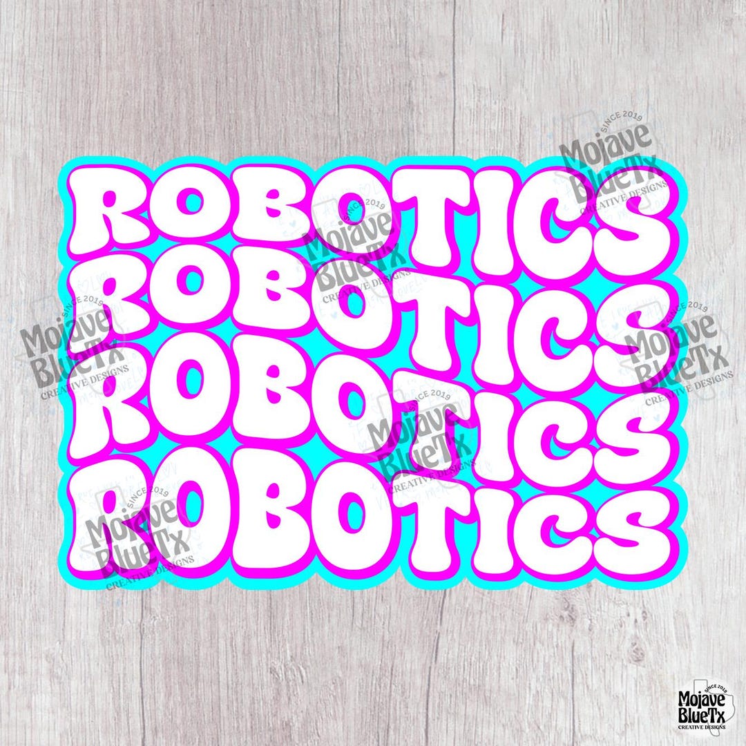Robotics (retro) | Digital PNG | Sublimation Design | Instant Download ...