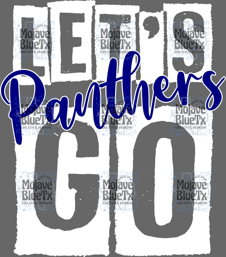 Let's Go Panthers Digital PNG Sublimation Design Instant Download - Etsy