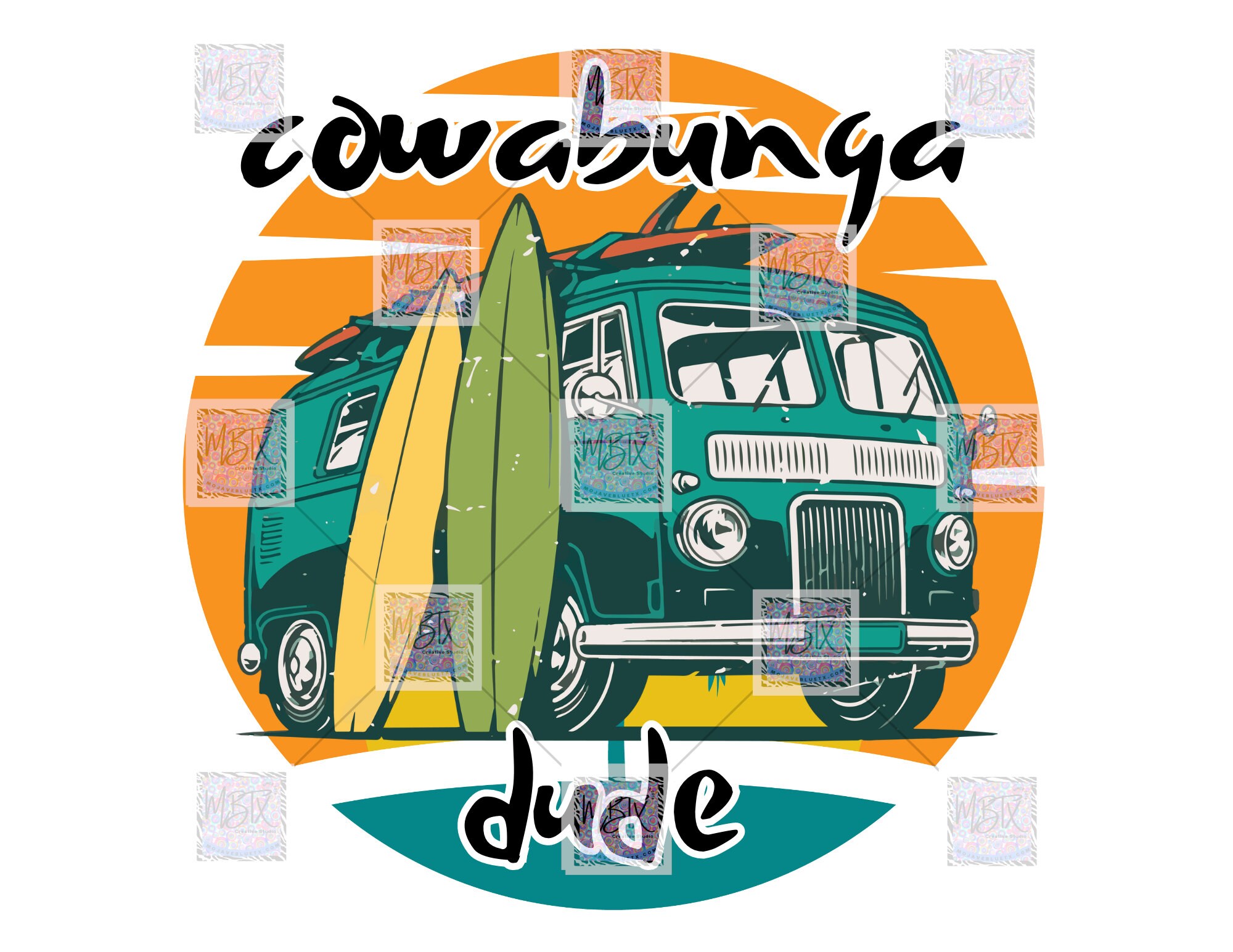 Cowabunga Dude | Digital PNG | Sublimation Design | Instant Download - Etsy
