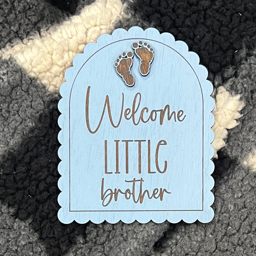 Baby Boy Brother Hospital Announcement Sign/ Welcome Little Brother ...