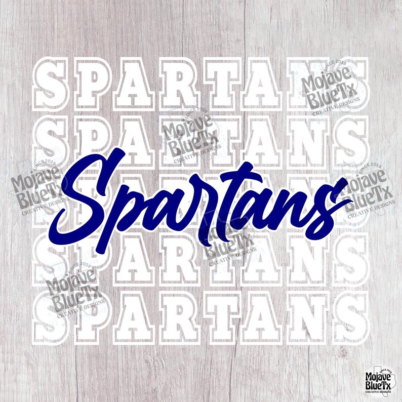 Spartans (navy Blue) | Digital PNG | Sublimation Design | Instant ...