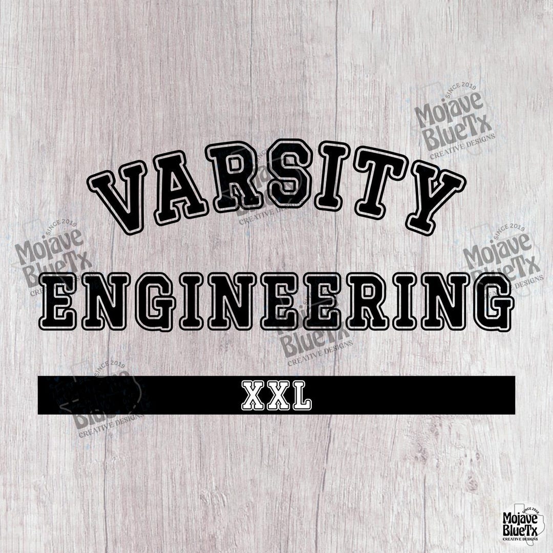 Varsity Engineering (3 Files) | Digital PNG | Sublimation Design ...