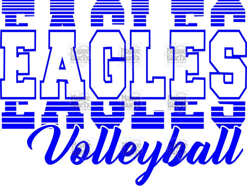 Eagles Volleyball [(blue)&(black and White)](2files)| Digital PNG ...