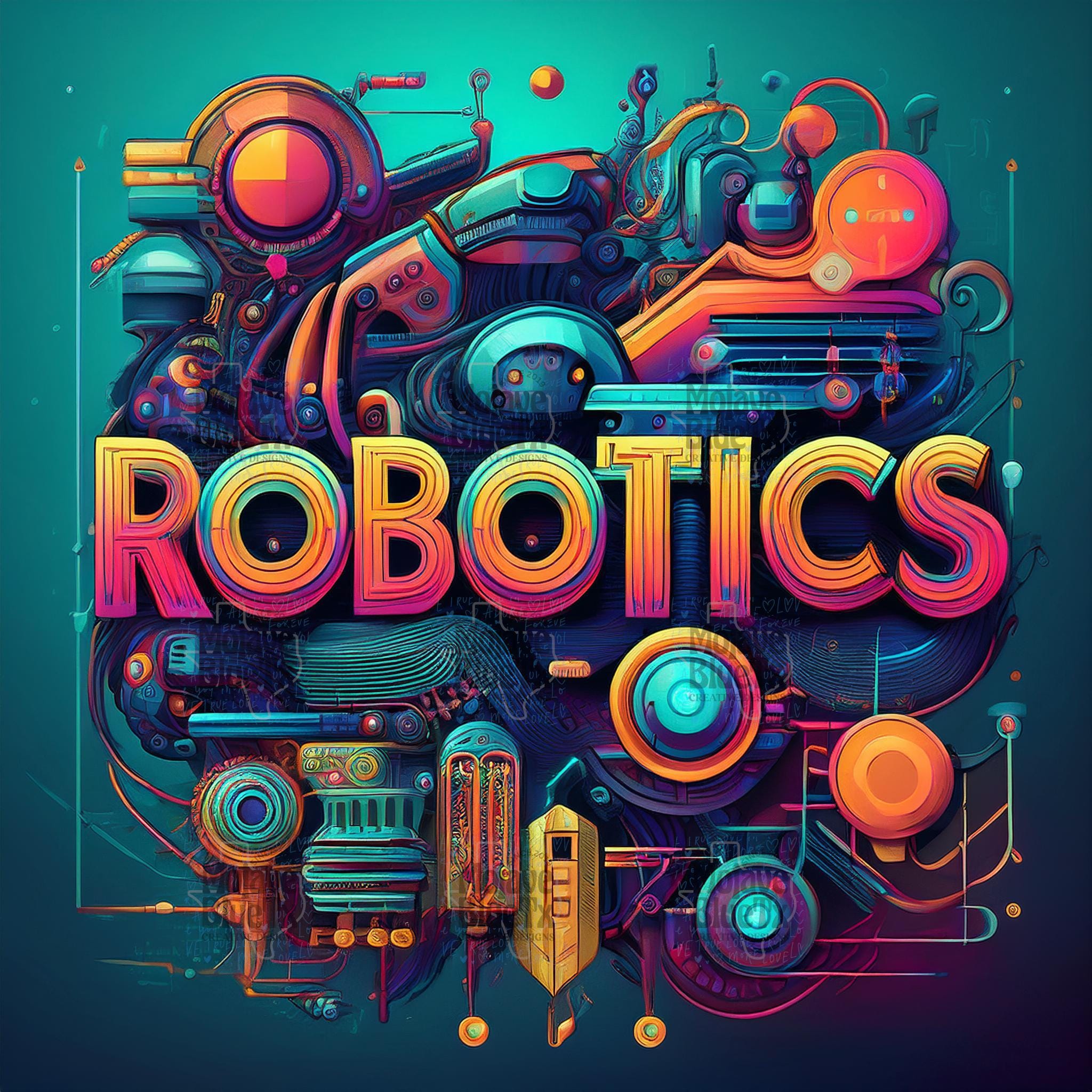 Robotics (3 Files) | Digital JPEG | Sublimation Design | Instant ...