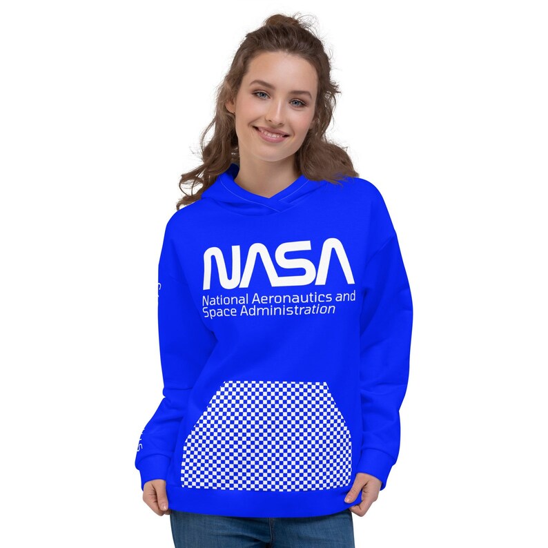 NASA Space Race Astronaut Royal Blue Unisex Hoodie Sweatshirt Sweater ...