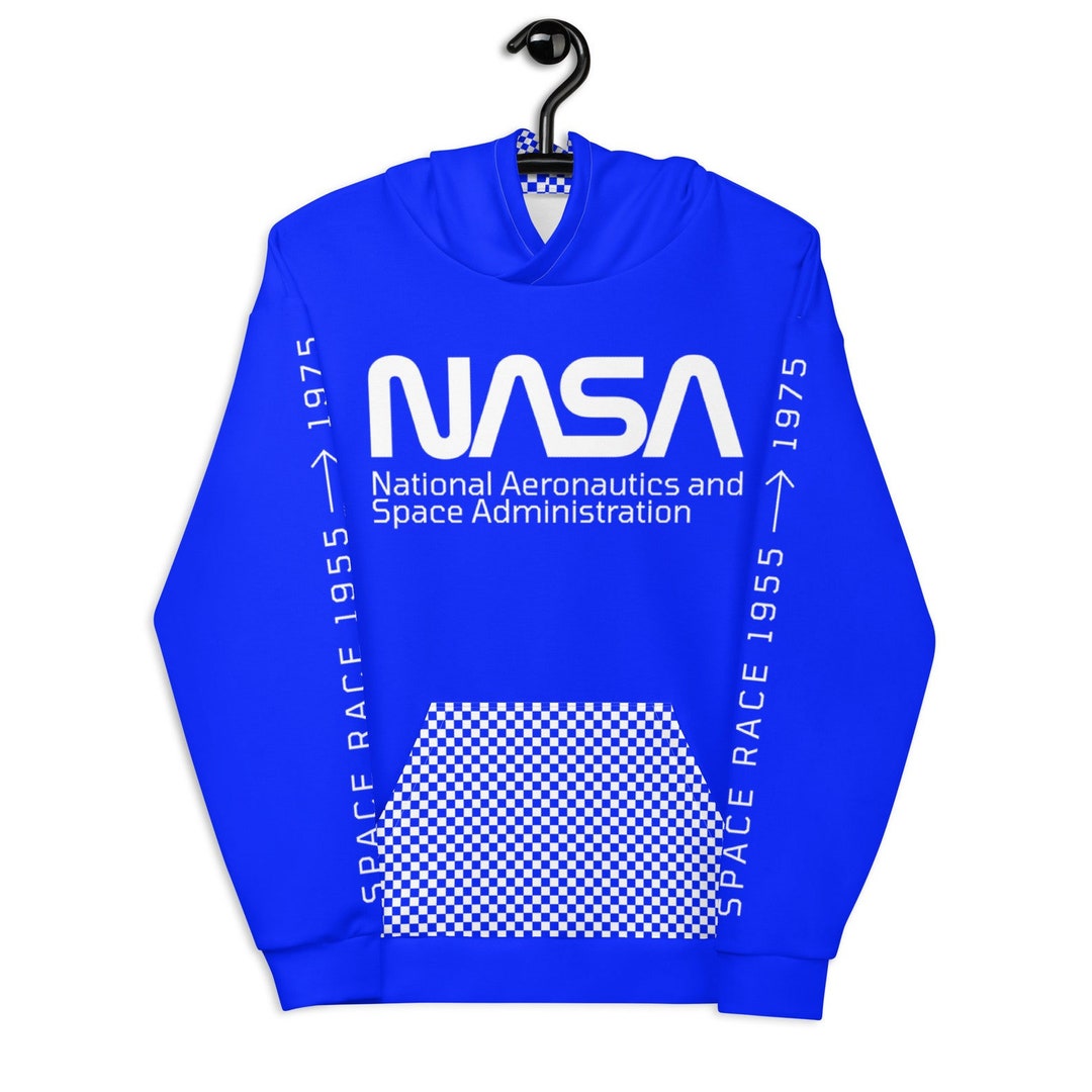 NASA Space Race Astronaut Royal Blue Unisex Hoodie Sweatshirt Sweater ...