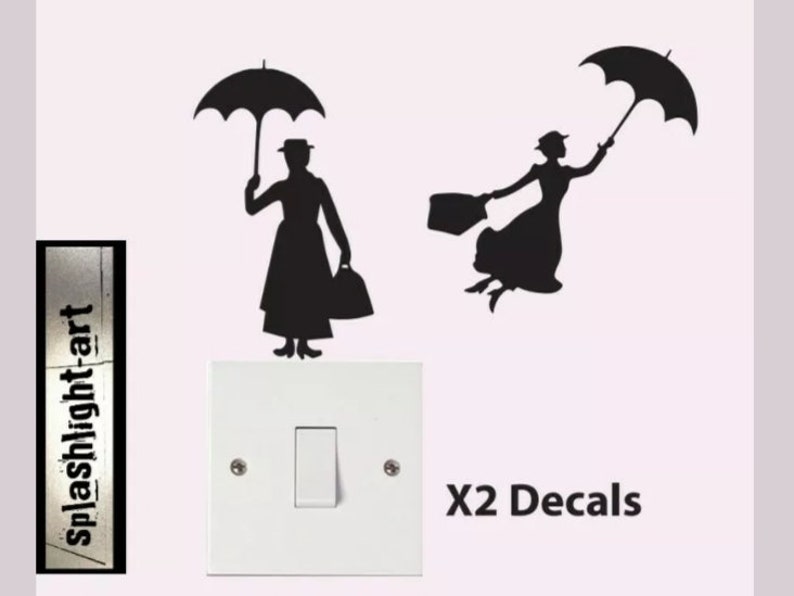 Mary Poppins 2x Light Switch Vinyl Sticker Decal Wall or Car - Etsy