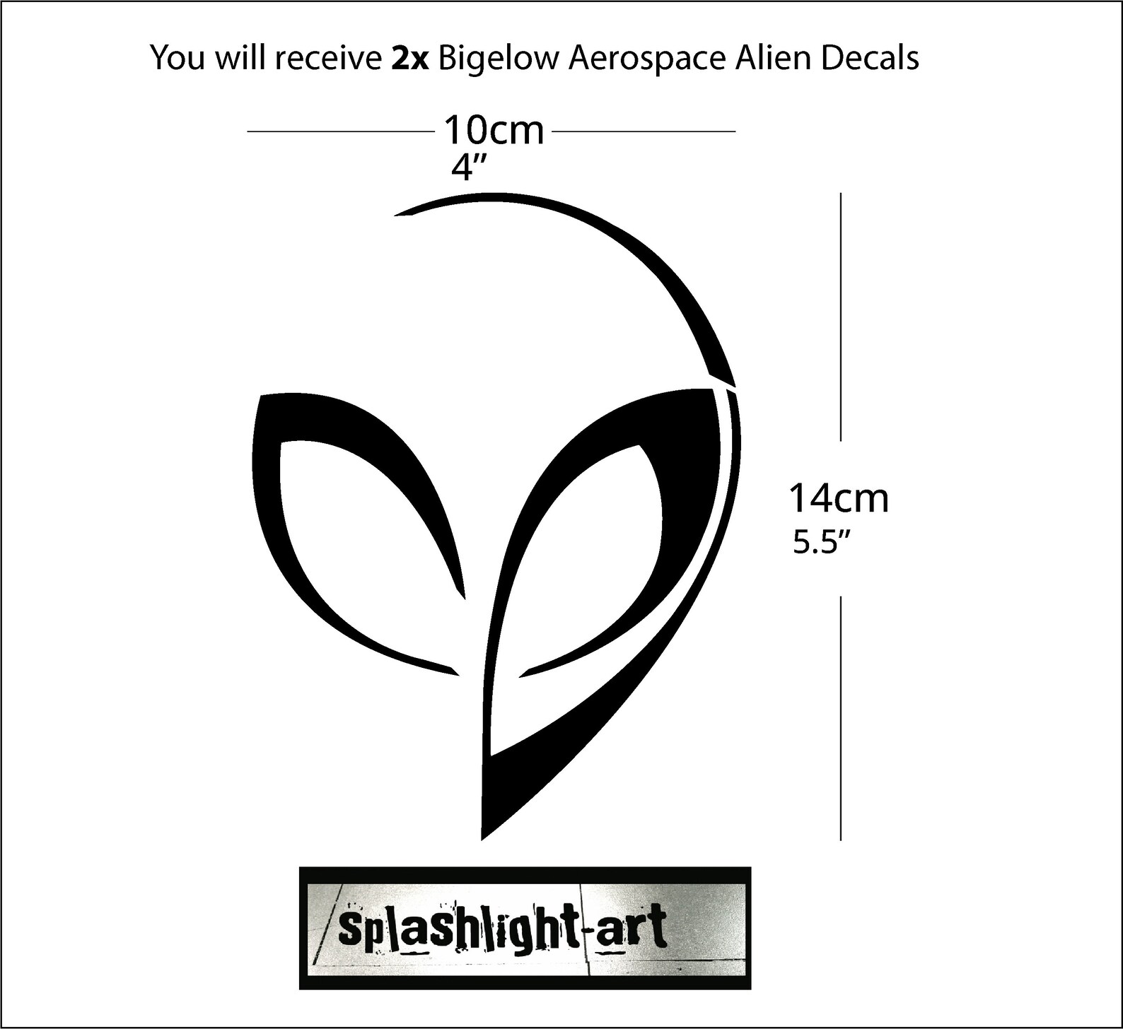 2x Bigelow Aerospace Alien Logo Decals Black Vinyl Decal - Etsy Ireland