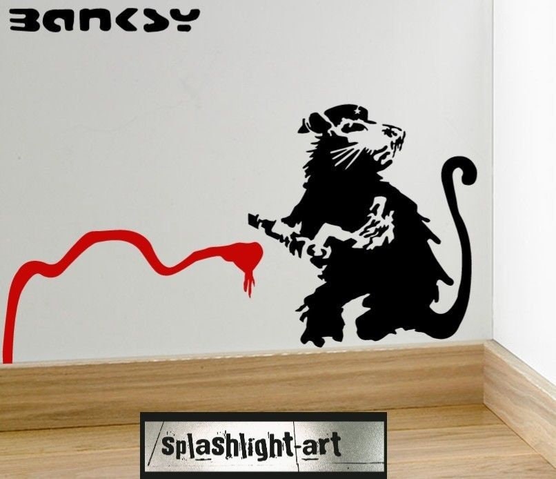 Banksy Draw the Line Plinthe board Wall Decal noir Autocollant - Etsy ...