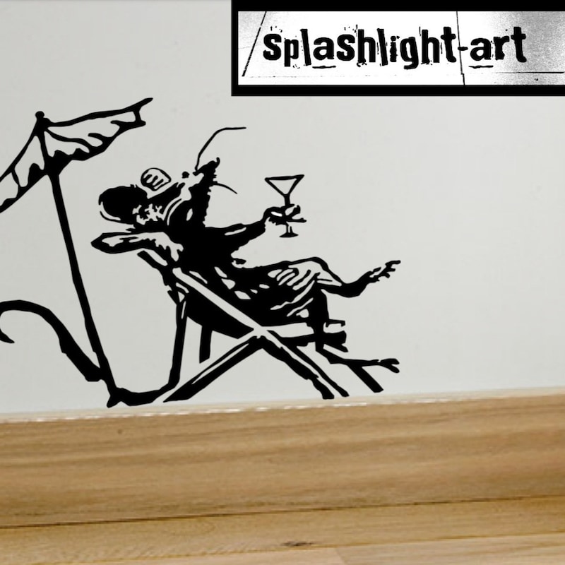 Banksy rat liegestuhl - Etsy.de