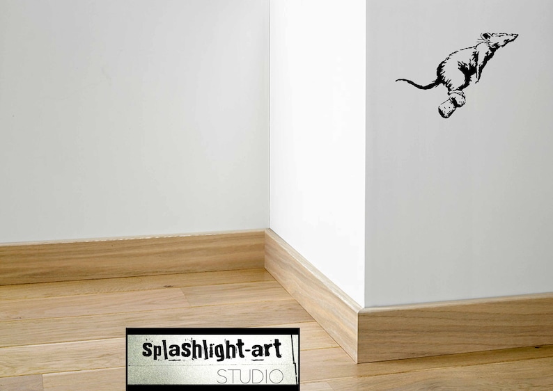 Banksy Champagne Rat Vinyl Decal Sticker 18x12cm for Wall Car - Etsy