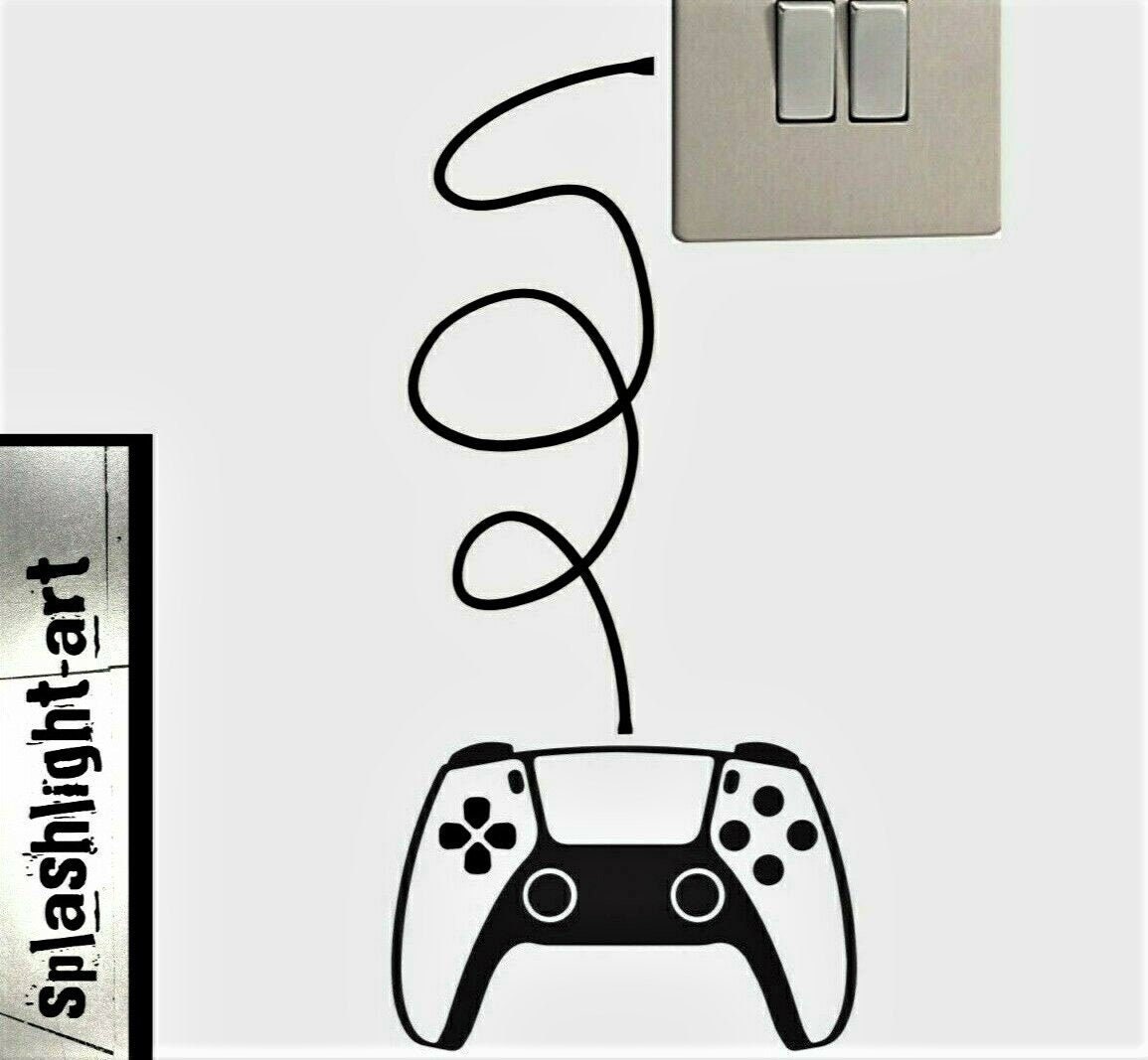 Games Controller Light Switch Vinyl Sticker Decal Wall Stencil Decal ...